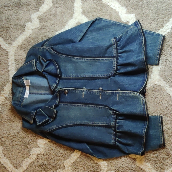 Lew Magram | Jackets & Coats | Lew Magram Ruffled Jean Jacket | Poshmark